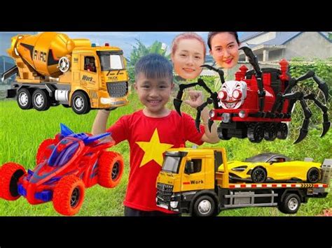 Changcady cùng em Tube và máy xúc khủng long giải cứu sao biển Tàu lửa
