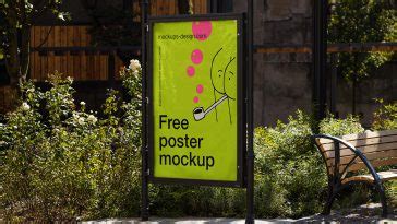 Free Outdoor Street Wall Framed Poster Mockup PSD PsFiles