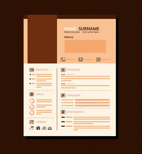 Orange Curriculum Vitae 6618164 Vector Art At Vecteezy