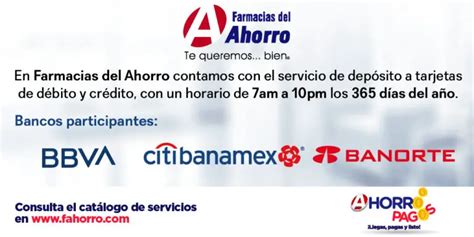 Qué bancos se pueden depositar en farmacias del ahorro Haras Dadinco