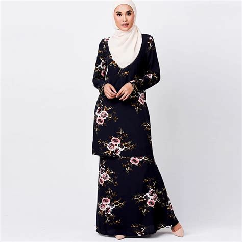 Plus Size Two Piece Set Abaya Muslim Hijab Kaftan Dress Arab Women
