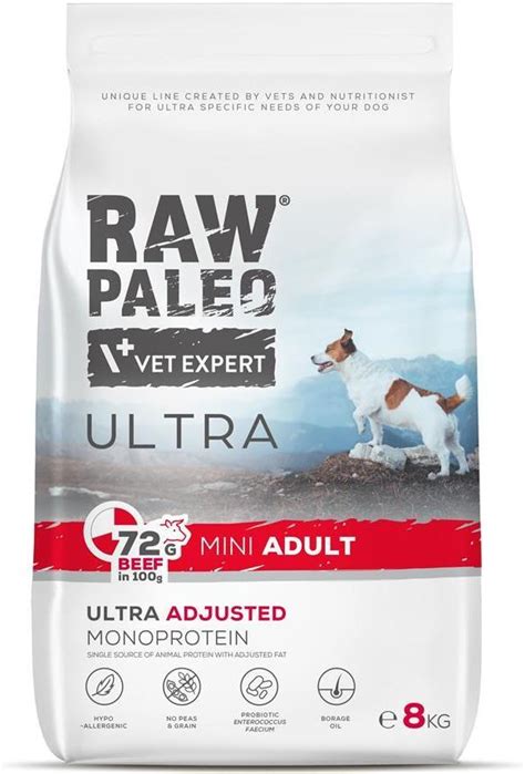 Karma RAW PALEO ULTRA BEEF ADULT MINI sucha karma z wołowiną dla psów
