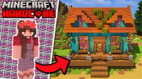 I Built A Cozy Villager House In Hardcore Minecraft Episode Youtube