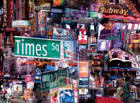 Buffalo Games City Collages Times Square Rompecabezas De 1000 Piezas