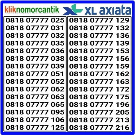Jual Nomor Cantik Xl G Kartu Perdana Seri Sp Shopee Indonesia