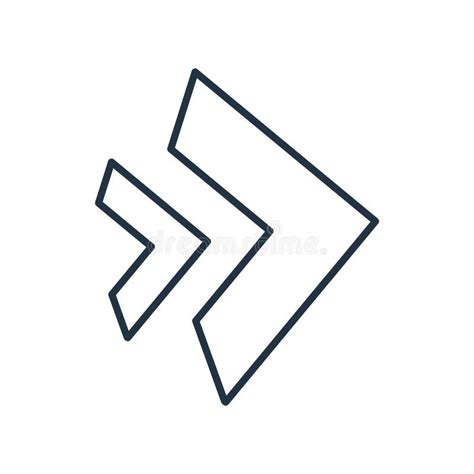 Vector Del Icono De La Flecha Derecha Aislado En El Fondo Blanco