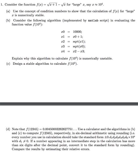 solved consider the function f x √ x 1 − √ x for