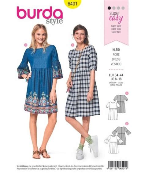 Schnittmuster Burda Style Kleid 6401 Der Buntspecht Shop