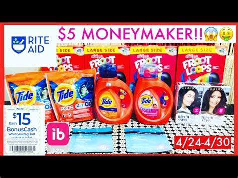 Rite Aid Couponing Haul Deals ALL FREE PLUS 5 MONEYMAKER 4 24 4 30