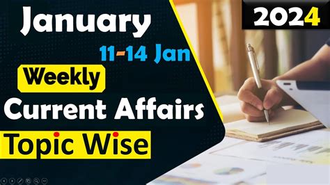 11 14 January 2024 Weekly Current Affairs Most Important Current