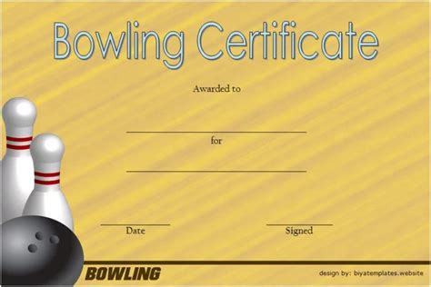 Free Printable Bowling Certificate Template Printable Word Searches