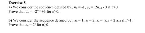 solved exercise 5a ﻿we consider the sequence defined by