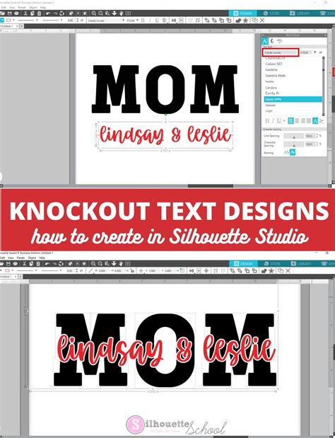 How To Knockout Text In Silhouette Studio Silhouette School