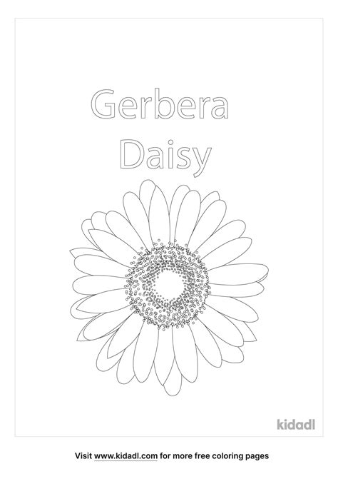 Free Gerbera Daisy Coloring Page Coloring Page Printables Kidadl