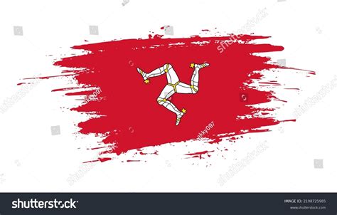 Hand Drawn Brush Stroke Flag Isle Stock Vector Royalty Free