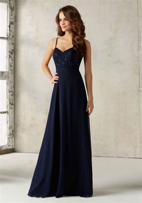Beaded Lace And Chiffon Bridesmaids Dress Morilee
