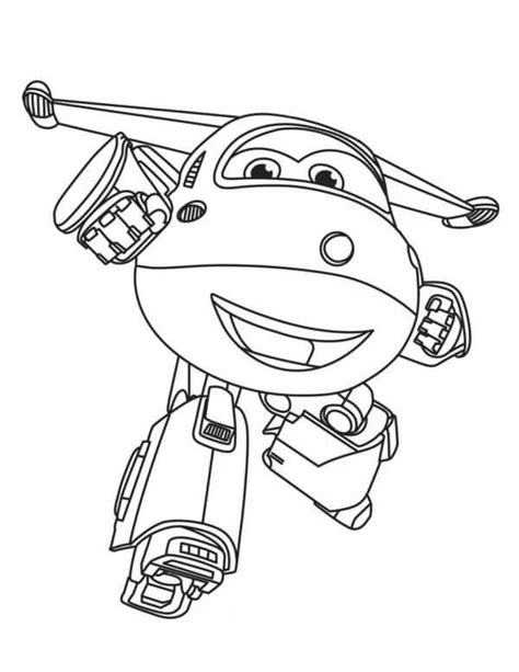 Kolorowanka Cztery Postacie Super Wings Pobierz Wydrukuj Lub