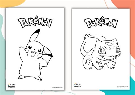 Pokemon Coloring Pages Joyful Palette