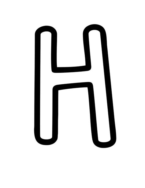 Free Printable Bubble Letters Lowercase Stencils Bubble Letter H