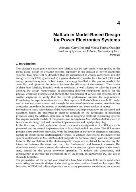 pdf intech matlab in model based design for power electronics systems dokumen tips