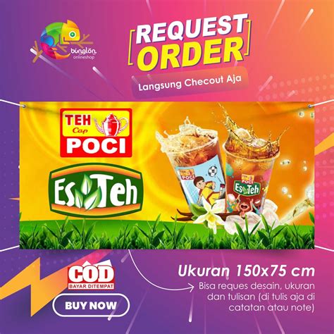 Jual Ukuran X Cm Spanduk Banner Teh Poci Shopee Indonesia