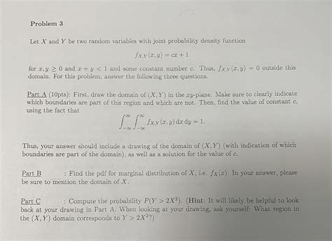 solved problem 3let x ﻿and y ﻿be two random variables with