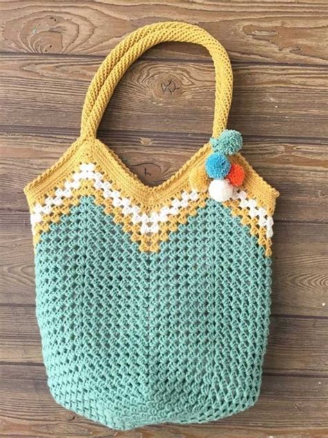 DIY Bolsa de crochê 1 De Frente Para O Mar