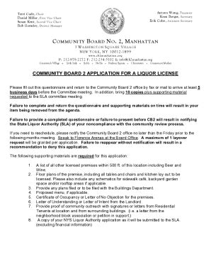 Fillable Online The State Liquor Authority Sla Of Your Noncompliance