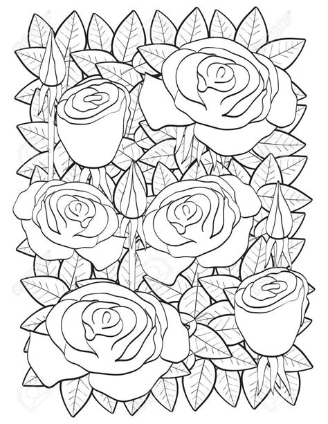 Coloriage Rose avec Coeur télécharger et imprimer gratuit sur