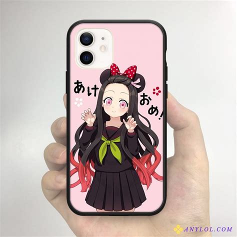 Demon Slayer Nezuko Led Phone Case For Iphone Anylol