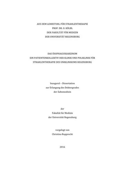 PDF AUS DEM LEHRSTUHL FÜR STRAHLENTHERAPIE PROF DR