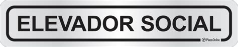Placa Para Identifica O De Setores Elevador Social Placasonline