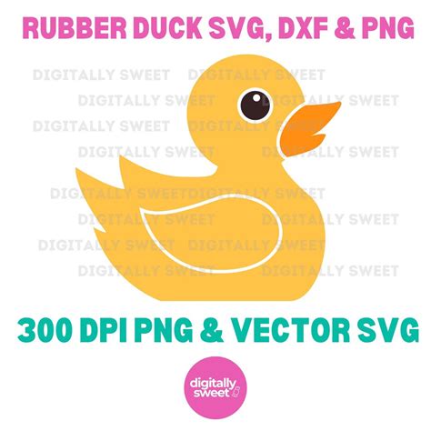 Rubber Duck Svg Rubber Ducky Cut File Dxf Png For Cutting Machines