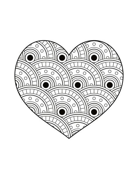 Printable Heart Mandala