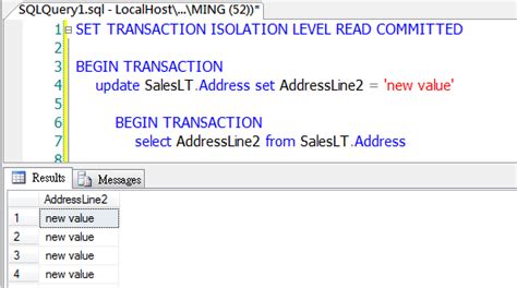 Sql Server Understand SQL Read Committed Read Uncommitted Stack