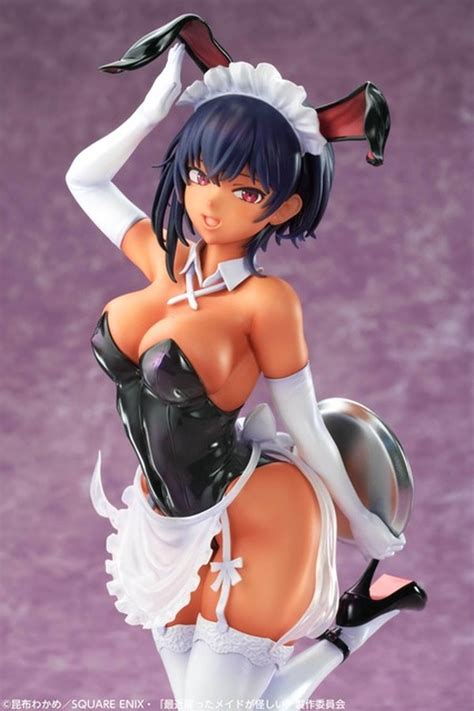 褐色肌と肉体美にこだわり最近雇ったメイドが怪しいリリスがバニー衣装でフィギュア化 アニメアニメ