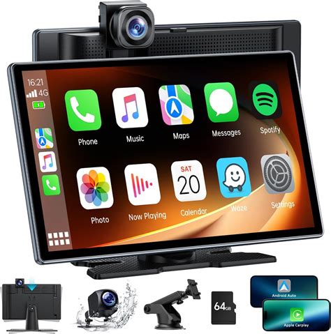 Lamto sans Fil A pple Carplay et Android Auto Stéréo de Voiture avec