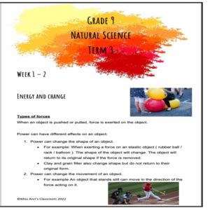 Grade Natural Sciences Term Workbook Teacha
