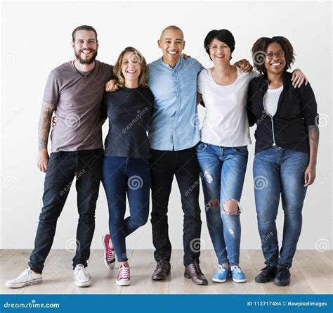 Group Of Diverse Friends Hugging Stock Photo Image Of Happy Design