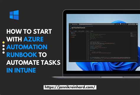 how to start with azure automation runbook to automate tasks in intune modern device management