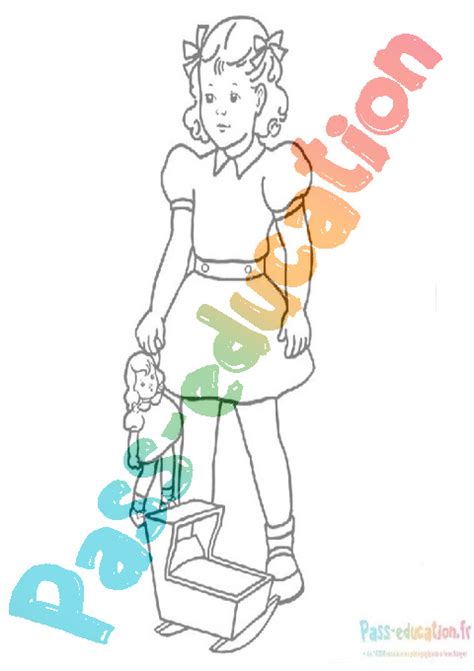 Coloriage gratuit petite fille téléchargez et imprimez des dessins