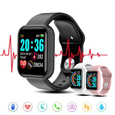 Smartwatch y68 d20 Relógio digital Esportivo Inteligente bluetooth À