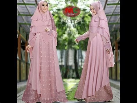 Trend Gamis Lebaran 2018 Simple Mewah Elegan Model Baju Gamis Terbaru