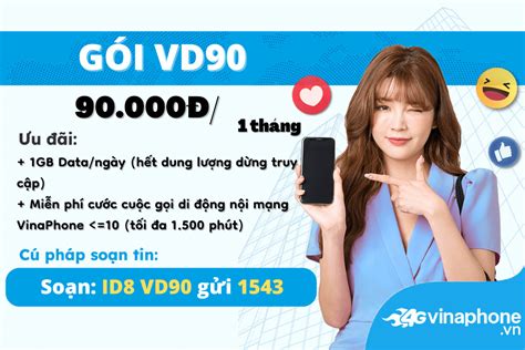 Hướng Dẫn đăng Ký Gói Cước VD90 Vinaphone 4G Vinaphone
