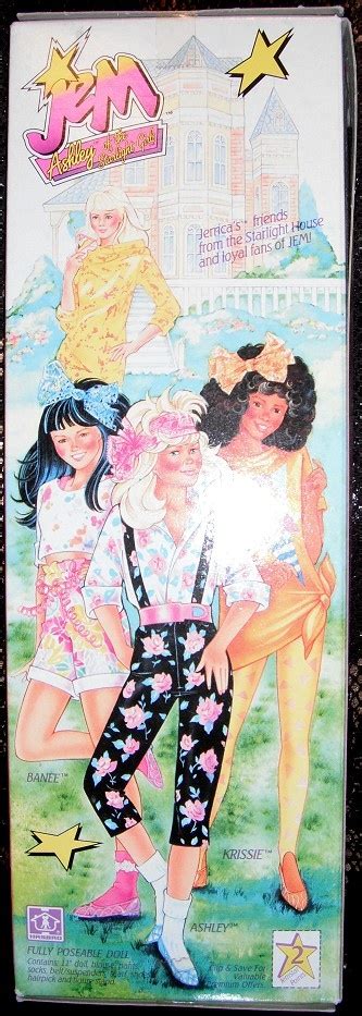 Ashley And The Starlight Girls Back Of Box 1987 Jem And The