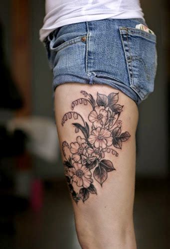 Share 72 Butterfly And Flower Thigh Tattoos Super Hot In Cdgdbentre
