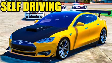 Escaping COPS In Self Driving Car GTA 5 RP YouTube