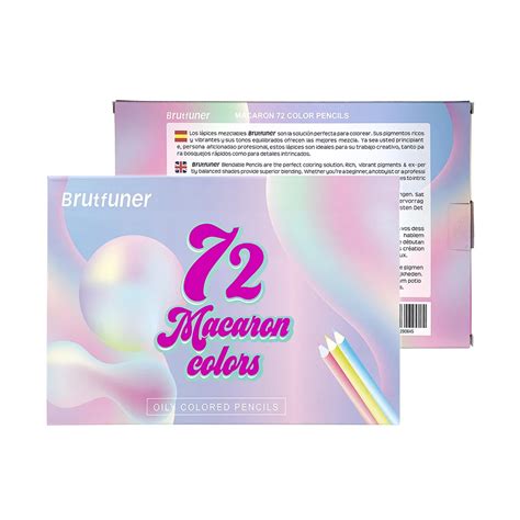 Brutfuner L Pices De Colores Al Leo Para Colorear Macaron Suministros