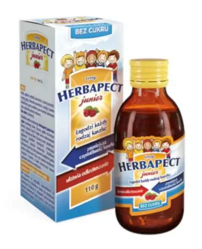 Herbapect Junior Syrop Na Kaszel O Smaku Malinowym Dla Dzieci Bez Cukru