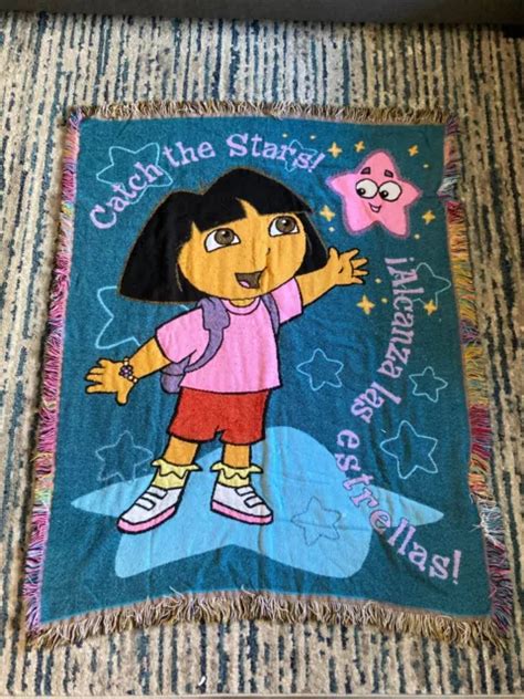 Vintage Nick Jr Dora The Explorer Blanket Throw X